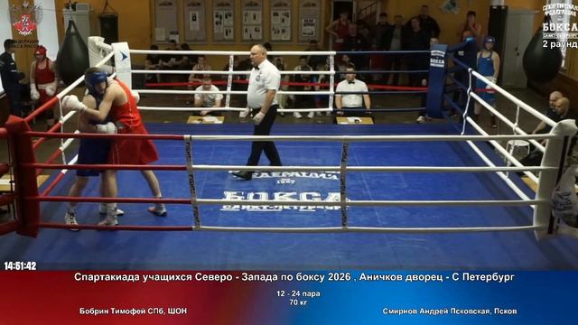 24 70 кг Бобрин Тимофей СПб, ШОН Смирнов Андрей Псковская, Псков