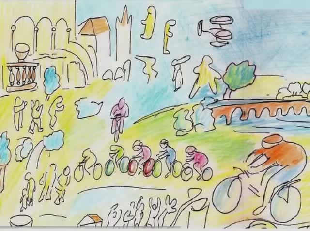Big bike races.Большие велогонки.