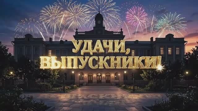 Выпускной бал // футаж с фейерверками, золотыми надписями и школьной атмосферой