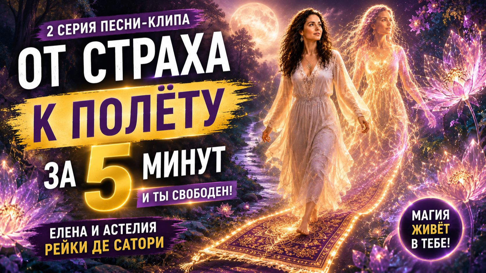 От страха к полёту за 5 минут | Елена и Астелия | 2 серия песни-клипа Рейки Де Сатори