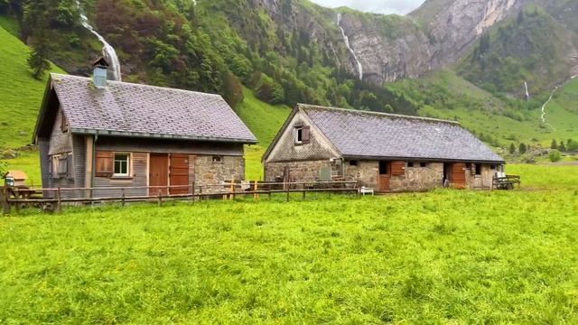 ШВЕЙЦАРИЯ.  Жизнь в сельской местности.  Расслабляющая прогулка.