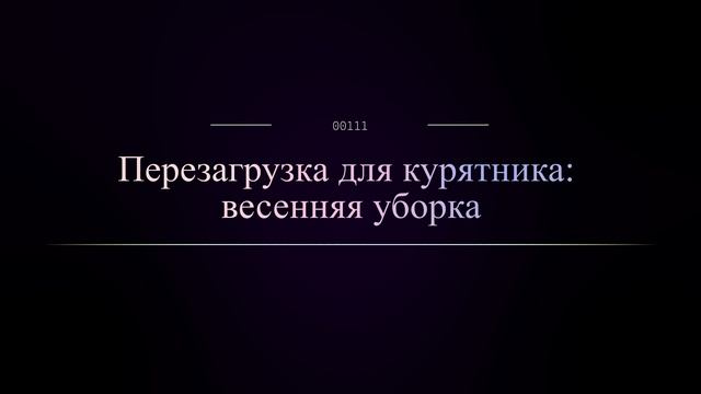 Перезагрузка для курятника: весенняя уборка