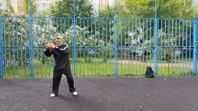 Упражнения с деревянными шарами Тайцзи весом 1.5 кг (4)