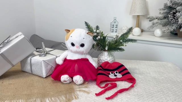 Мягкая игрушка Кошечка Лили Baby в шапке тигренка 20 см, LB-069