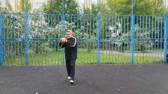 Упражнения с деревянными шарами Тайцзи весом 1.5 кг (15)