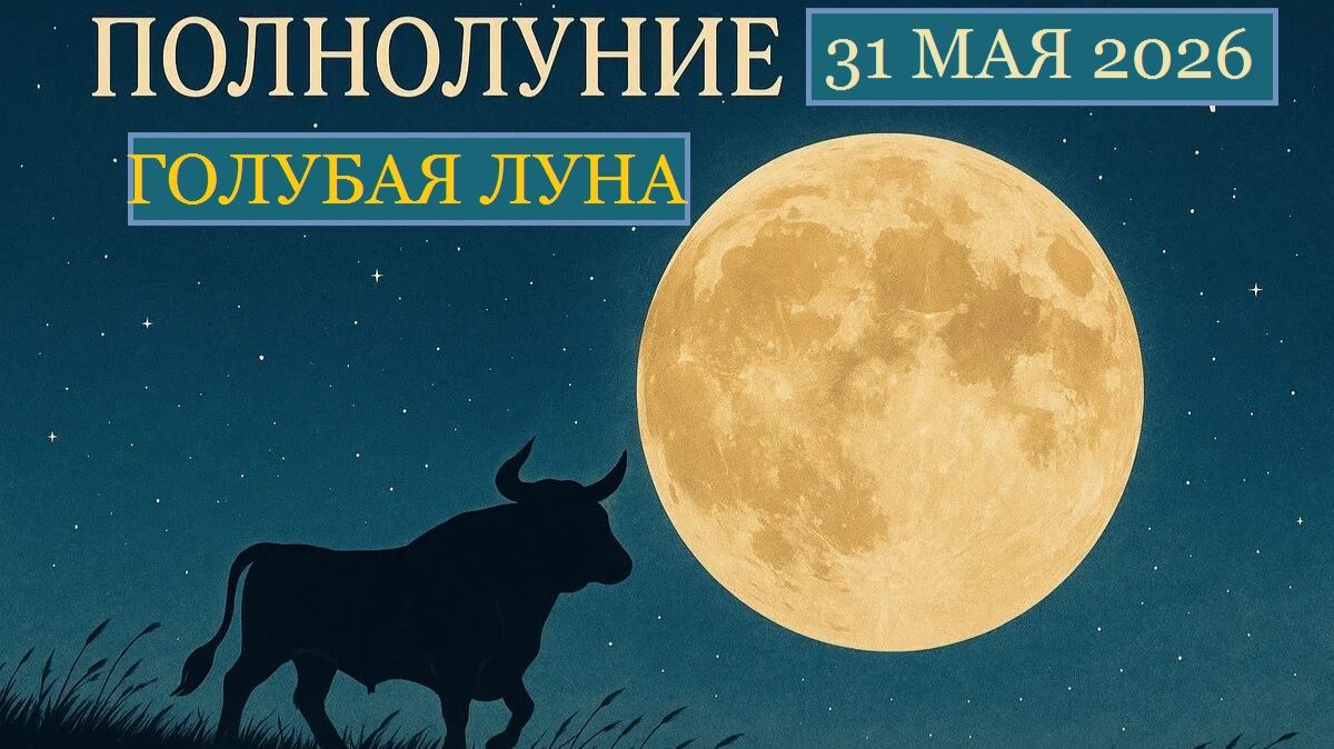 ГОЛУБАЯ ЛУНА - ПОЛНОЛУНИЕ 31 МАЯ (ДЛЯ ТЕЛЬЦА)