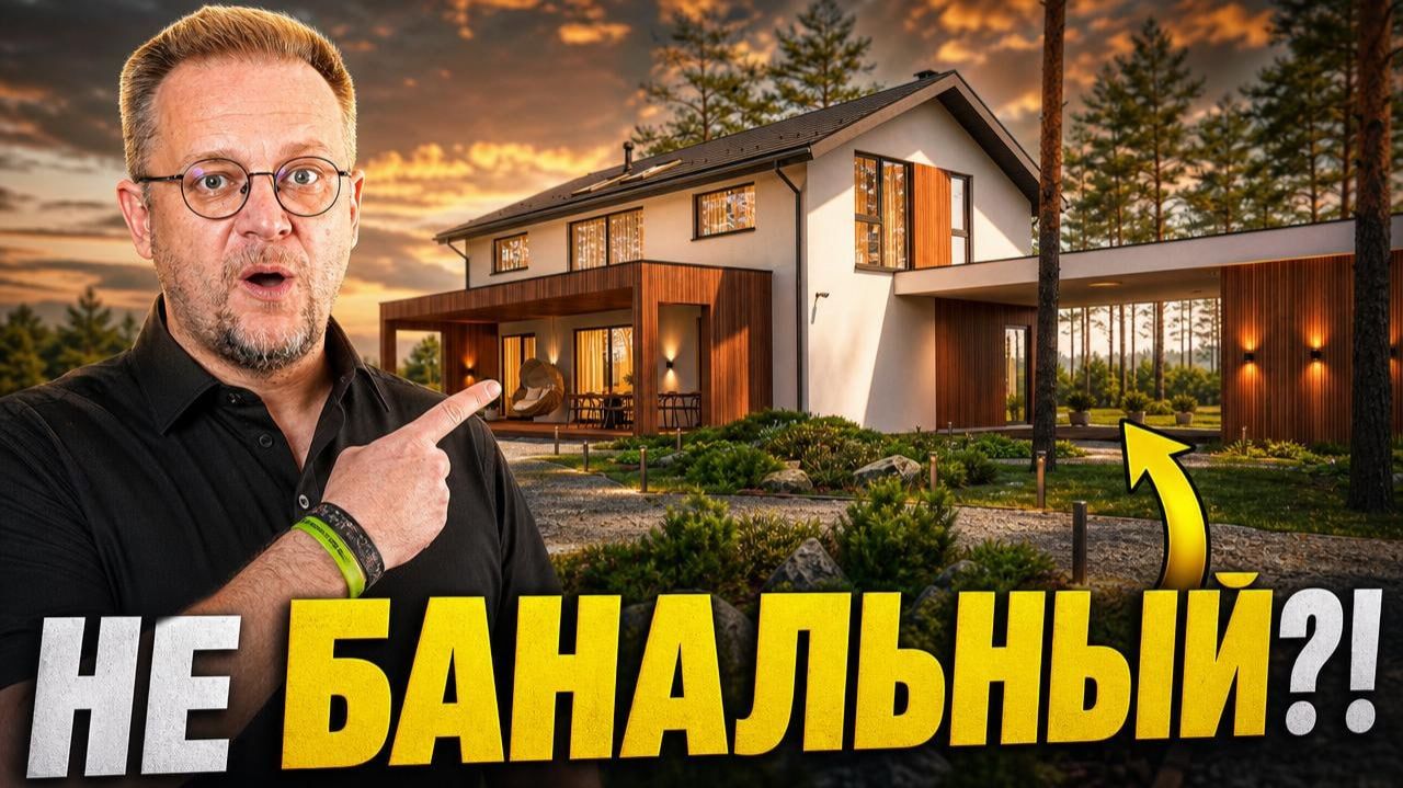 ДОМ-ТРЕНД 2026: Все в одном! Обзор необычного проекта с навесом и хозблоком