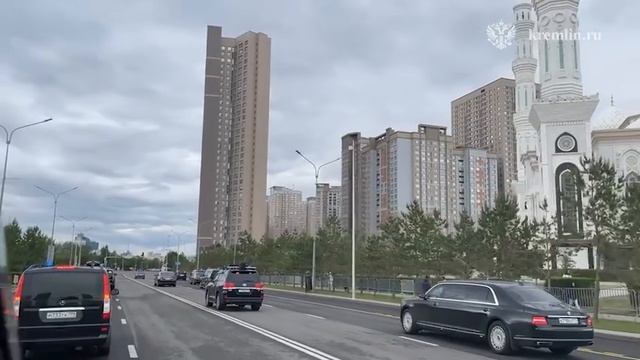 Кортеж Президента России в Астане, 28 мая 2026 года