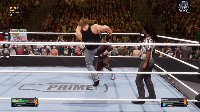WWE2K25 BROCK LESNAR VS OBA FEMI