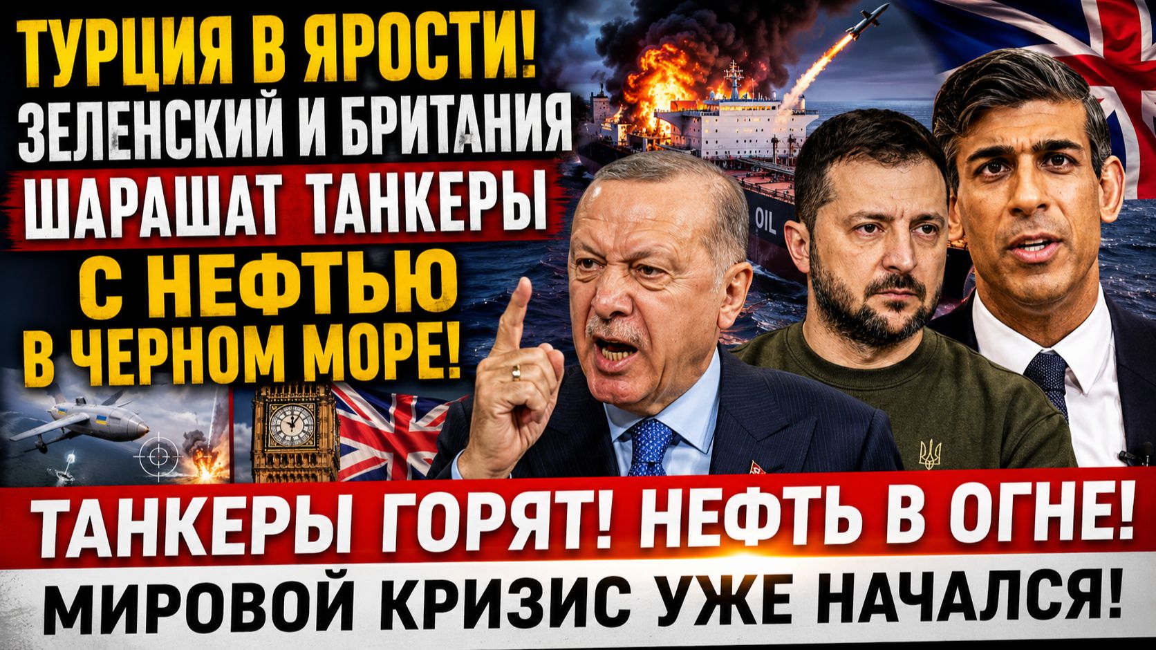 💥ТУРЦИЯ В ЯРОСТИ! ЗЕЛЕНСКИЙ И БРИТАНИЯ ШАРАШАТ ТАНКЕРЫ С НЕФТЬЮ В ЧЕРНОМ МОРЕ! НОВОСТИ СЕГОДНЯ