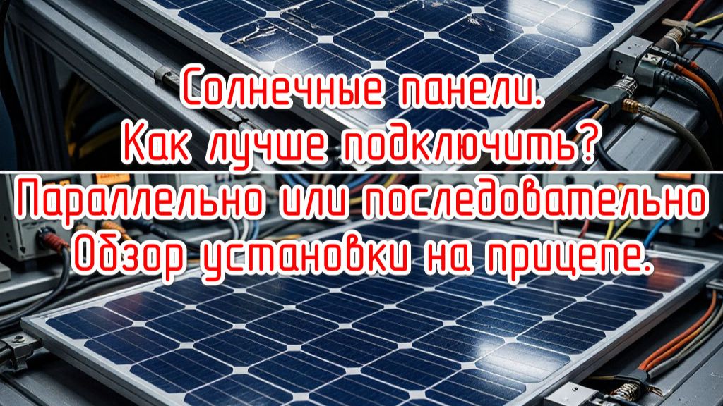 Установил солнечные панели на прицеп, какое подключение лучше? Разбираемся на примере, тестируем..