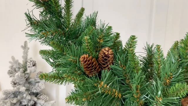 Декоративное украшение СВАГ ПОЛУМЕСЯЦ сосновый с шишками, хвоя - ПВХ, 90 см, 31PC3CR/PC-3CR