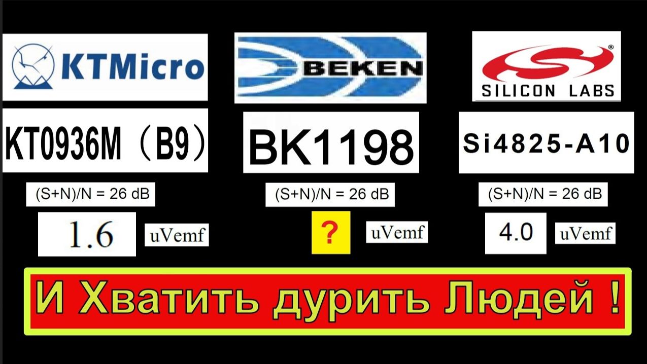 Планки FM на КТ0936МВ9 ? ВК1198 или SI4825-A10 ? У Кого лучше чуйка ? Хватит Дурить Людей !