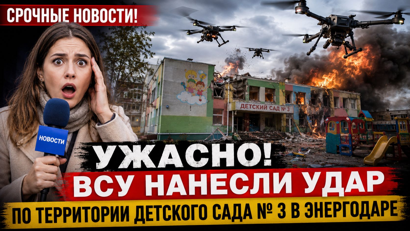 ЭНЕРГОДАР ПОД ОГНЕМ: ВСУ РАЗНЕСЛИ НОВЫЙ ДЕТСАД В ЭНЕРГОДАРЕ ГЛАВА ГОРОДА СДЕЛАЛ ЗАЯВЛЕНИЕ.