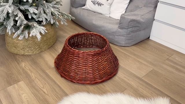Корзина для декорирования основания елки ВИДЖН ГРОУ, коричневая, 58х26 см, 87517