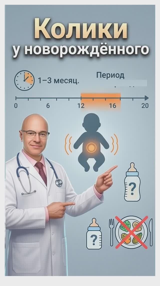 Колики у новорождённого