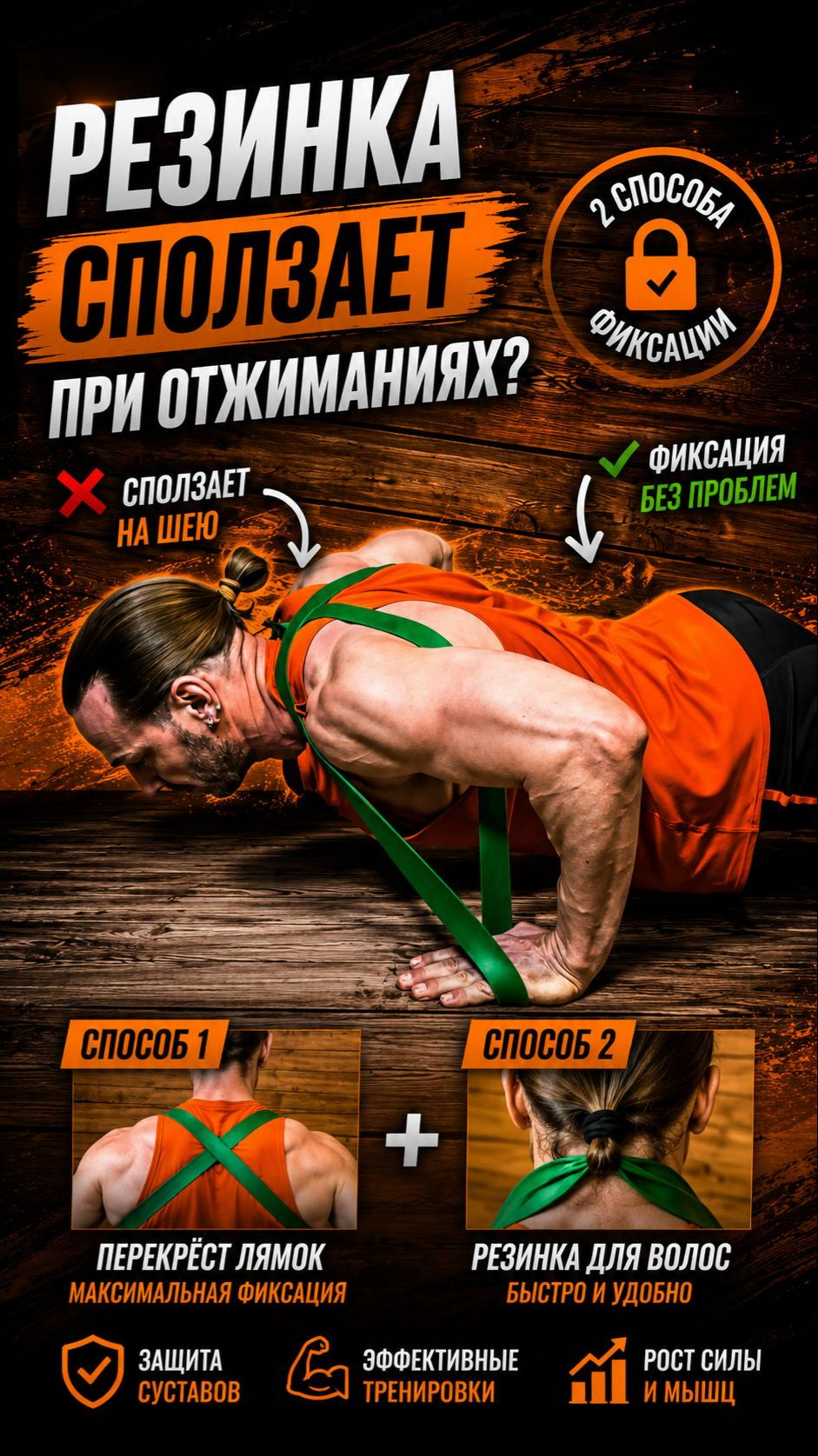 Резинка сползает при отжиманиях? Исправляем!