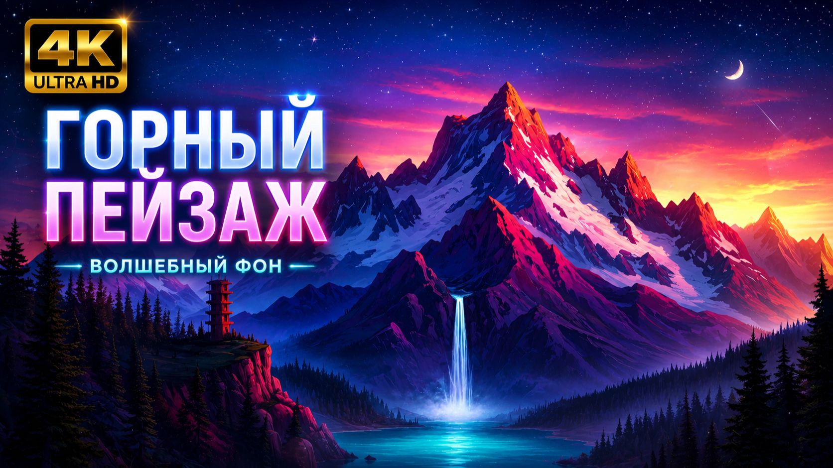 Горный пейзаж в 4K — волшебный фон для телевизора