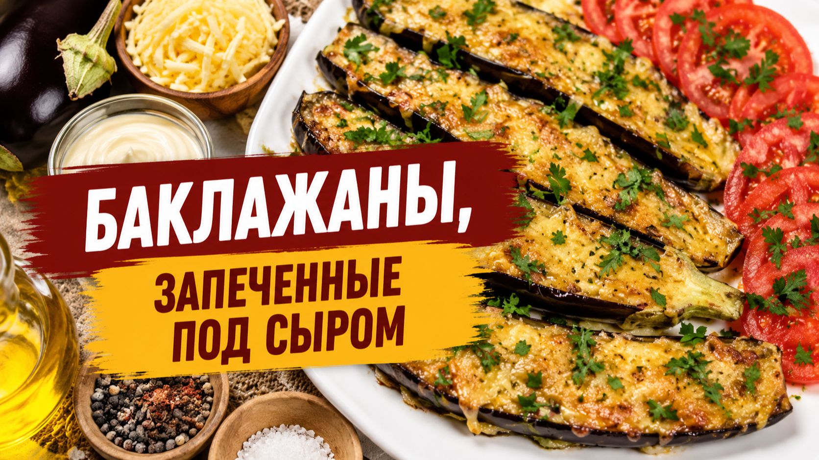 Баклажаны, запечённые под сыром