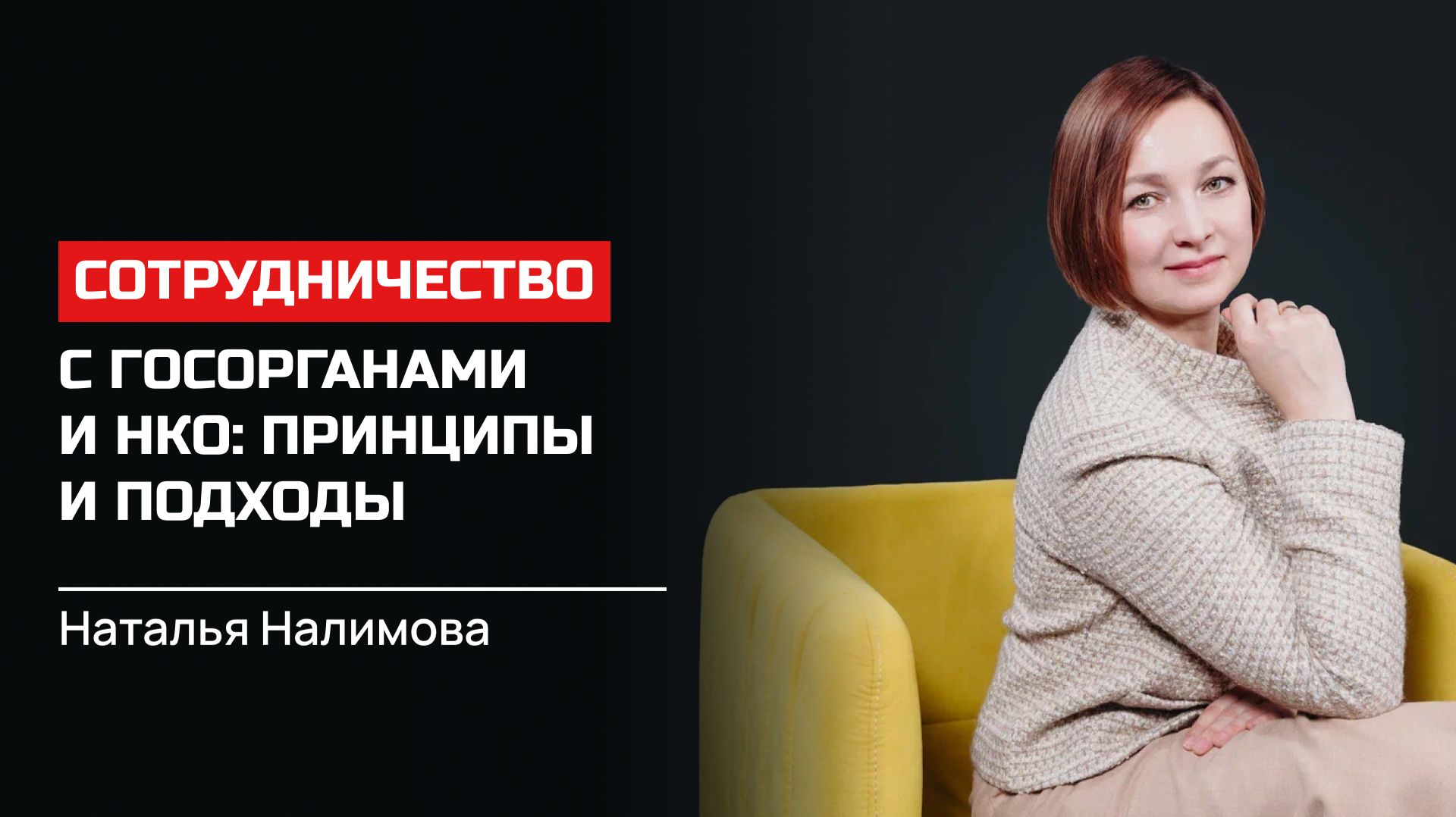 Наталья Налимова. Сотрудничество с госорганами и НКО: принципы и подходы