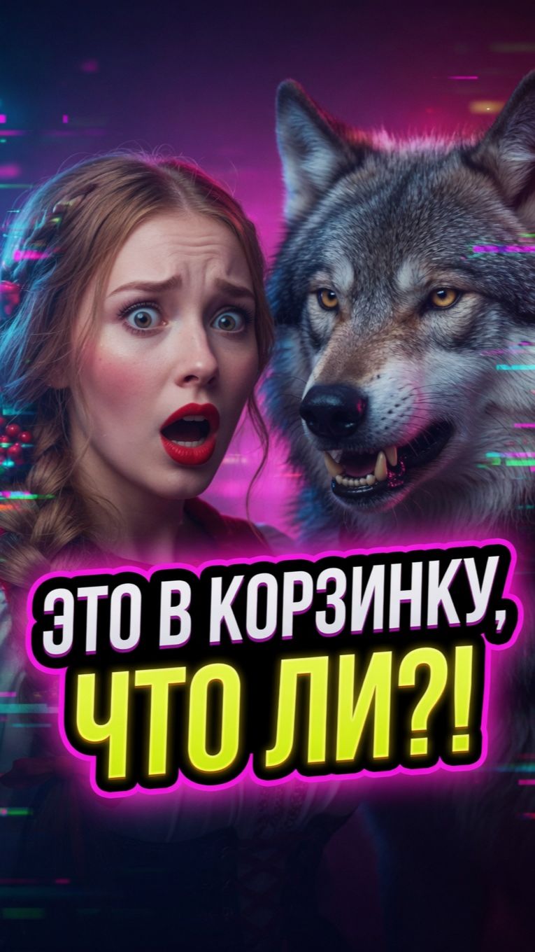 Серый Волк хотел поцеловать Красную Шапочку в особое место 😂