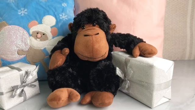 Игрушка ПЛЮШЕВАЯ ОБЕЗЬЯНКА черная, 28 см, 328000090-темный