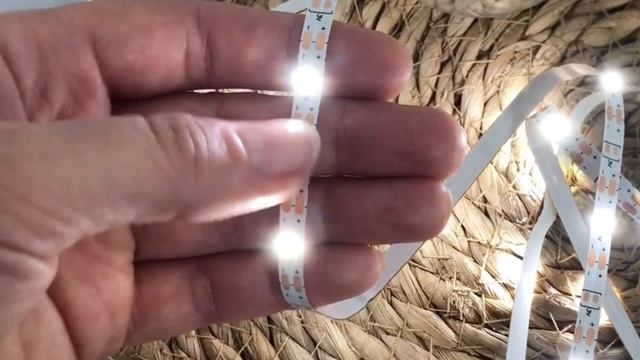 Светодиодная лента на липучке, 30 холодных белых LED-огней, 1 м, батарейки, AXS500000