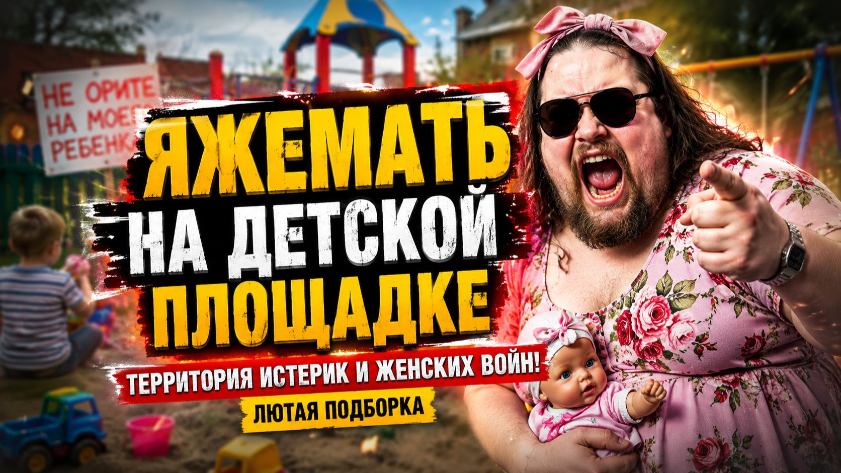 ЯЖЕМАТЬ НА ДЕТСКОЙ ПЛОЩАДКЕ Напала на Чужих Детей! Территория Истерик и Женских Войн! Лютая Подборка