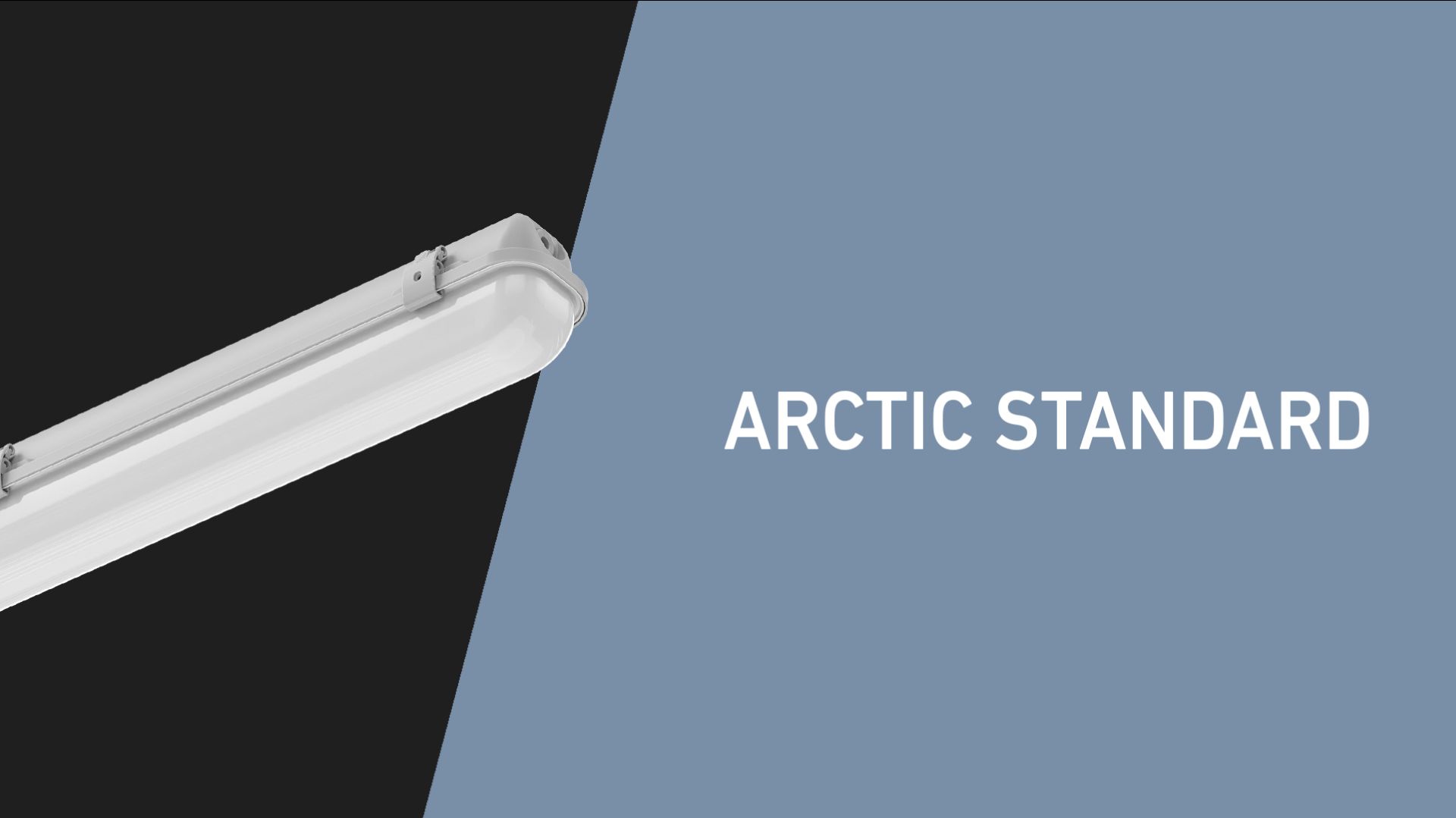 ARCTIC: cерия экономичных светодиодных пылевлагозащищенных светильников в узком корпусе