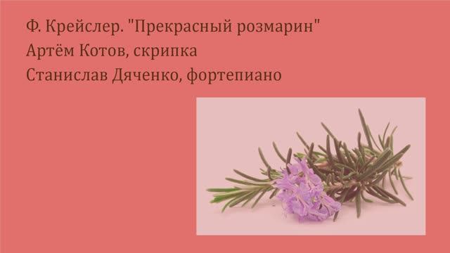 Ф. Крейслер. "Прекрасный розмарин" - Артём Котов, Станислав Дяченко