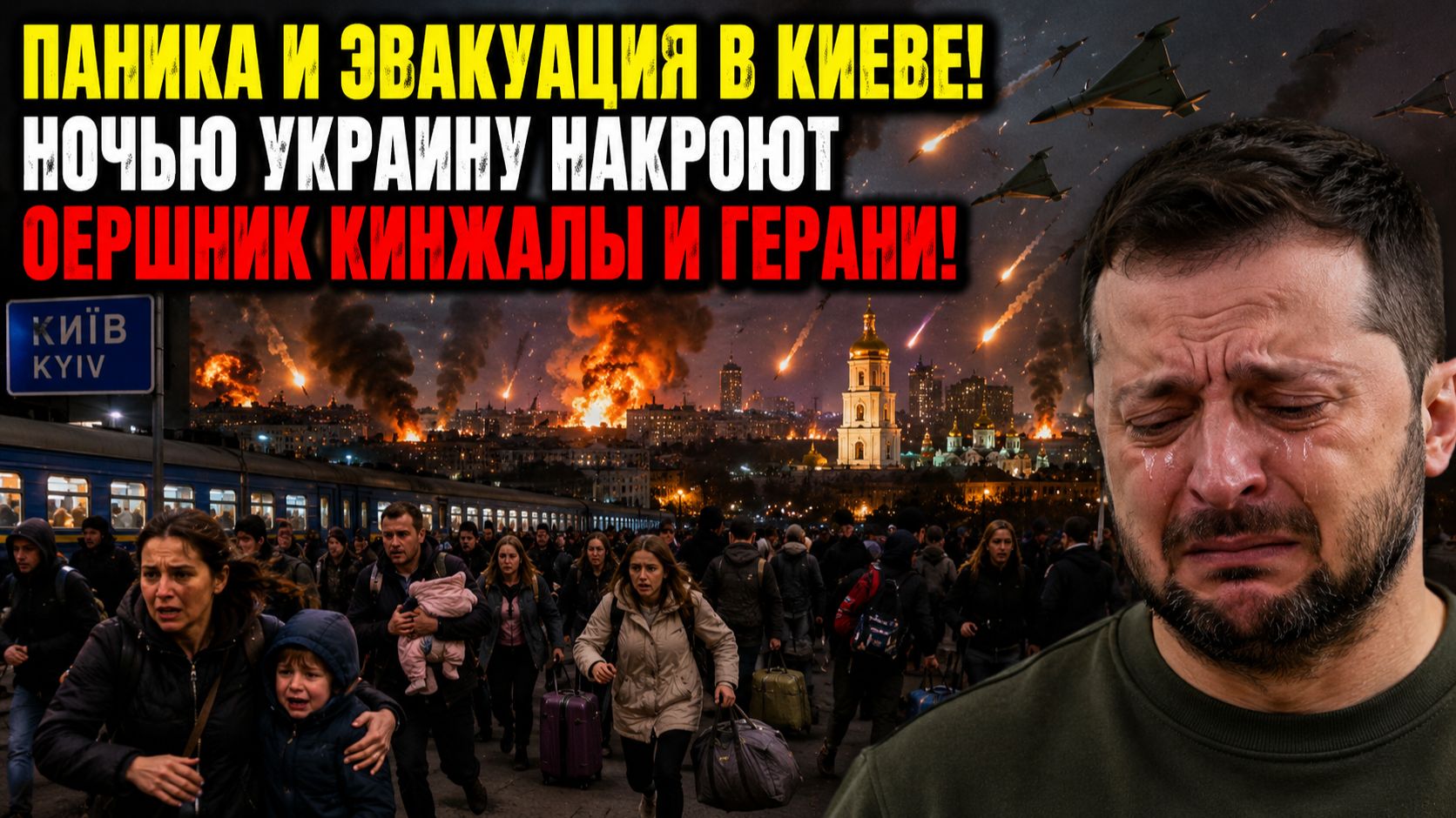 💥ПАНИКА И ЭВАКУАЦИЯ В КИЕВЕ! НОЧЬЮ УКРАИНУ НАКРОЮТ ОЕРШНИК КИНЖАЛЫ И ГЕРАНИ!