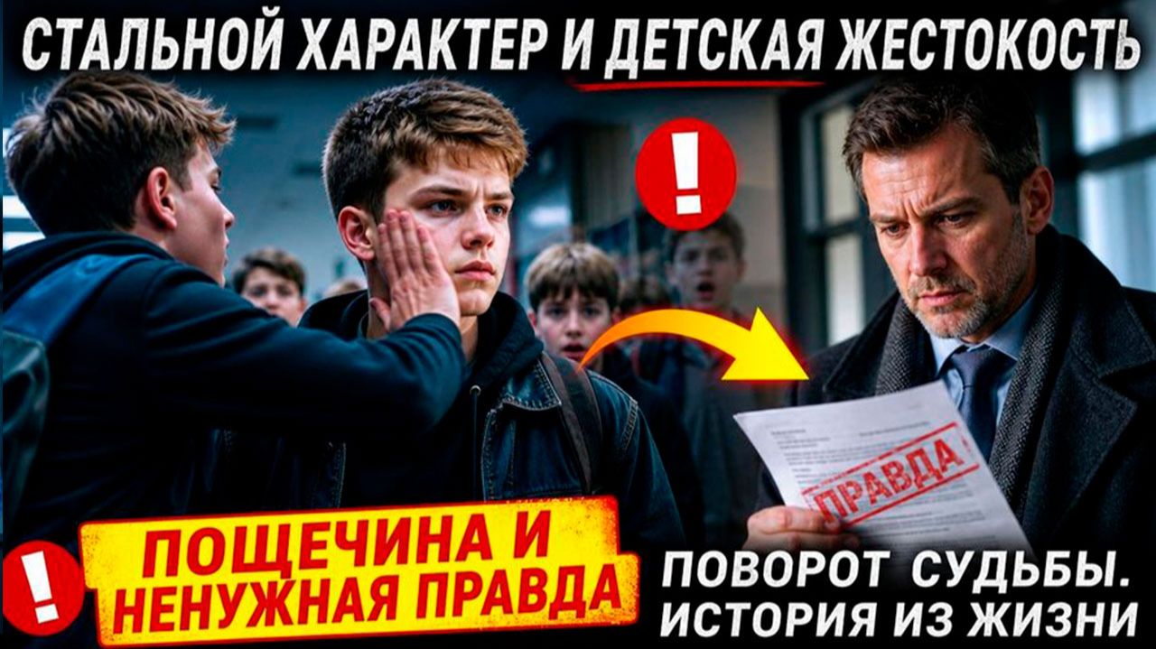 Стальной характер и детская жестокость, пощечина и ненужная правда, поворот судьбы. История из жизни