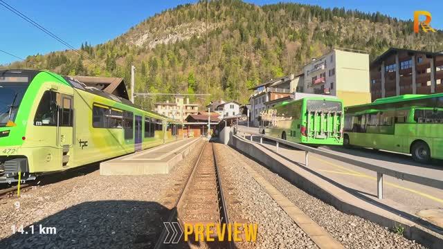 🚄 4К СмартТВ ➤ 🌄 Эгле → Дьяблере, железная дорога Эгле–Сепей–Дьяблере, Швейцария, май 2025 года!🌄