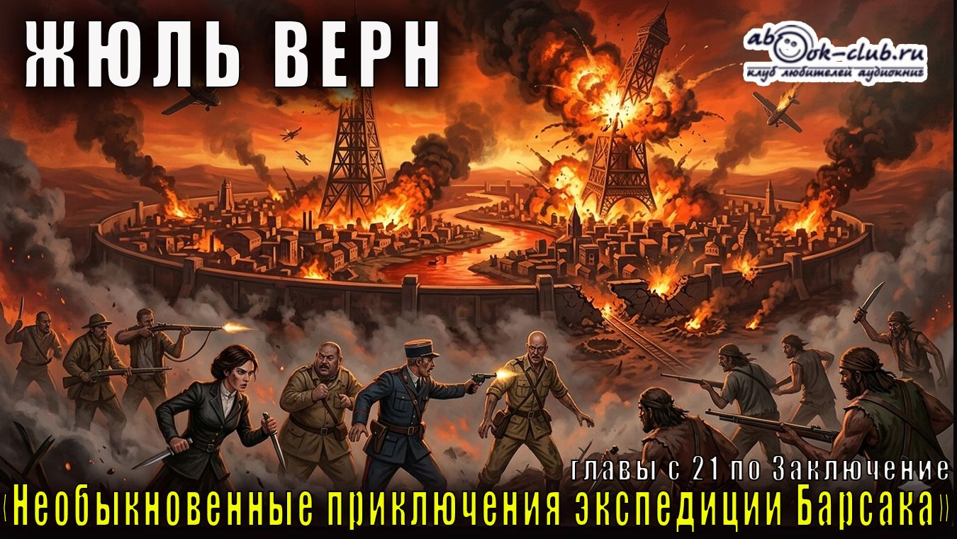 Жюль Верн "Необыкновенные приключения экспедиции Барсака" Главы с 21 по Заключение