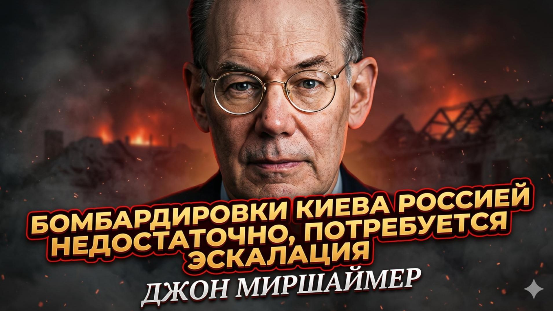 Джон Миршаймер | Бомбардировок Киева Россией недостаточно, потребуется эскалация