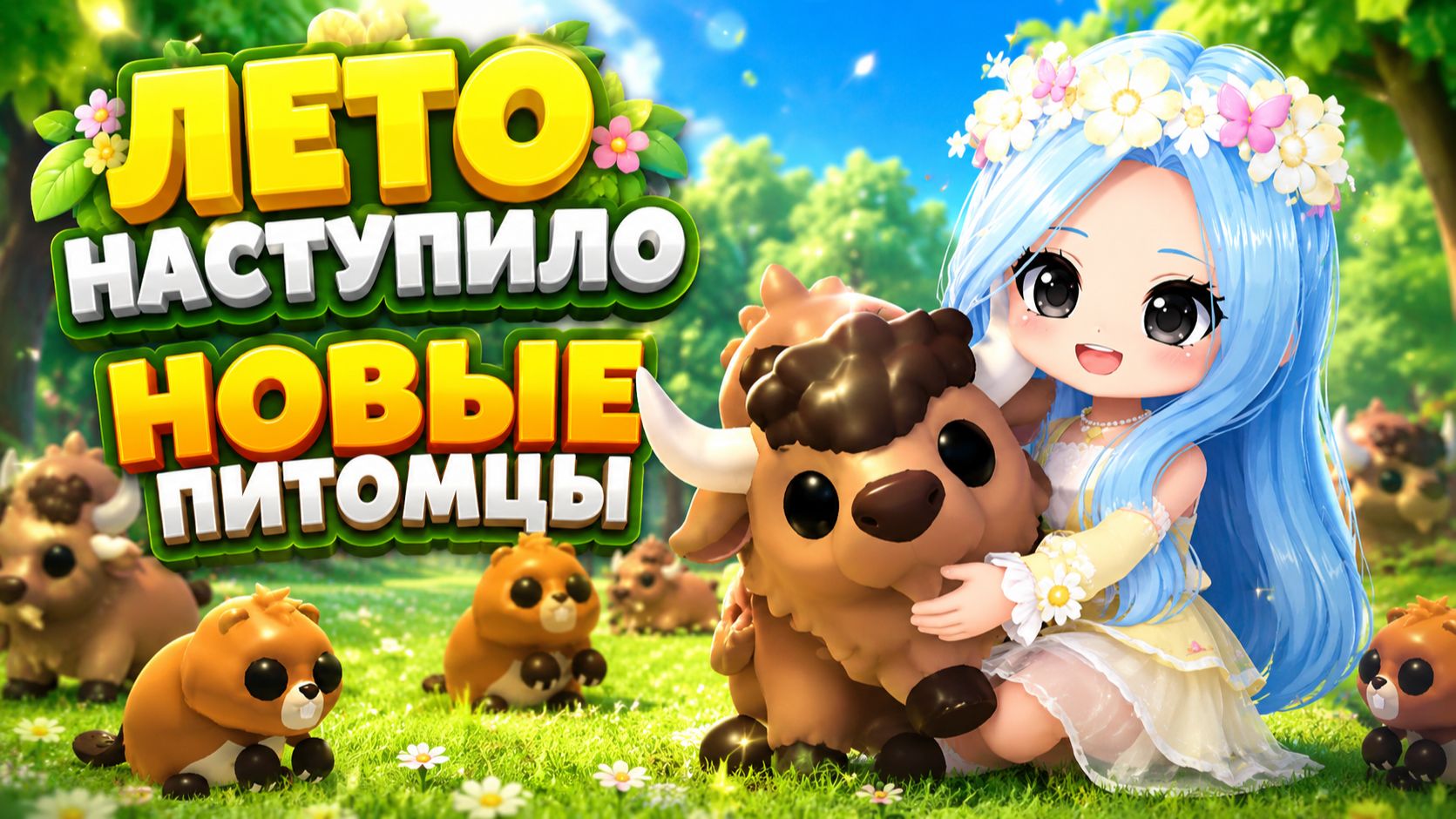 ☀☀☀ ЛЕТО НАСТУПИЛО. ВСТРЕЧАЕМ НОВЫХ ПИТОМЦЕВ В АДОПТ МИ | РОБЛОКС