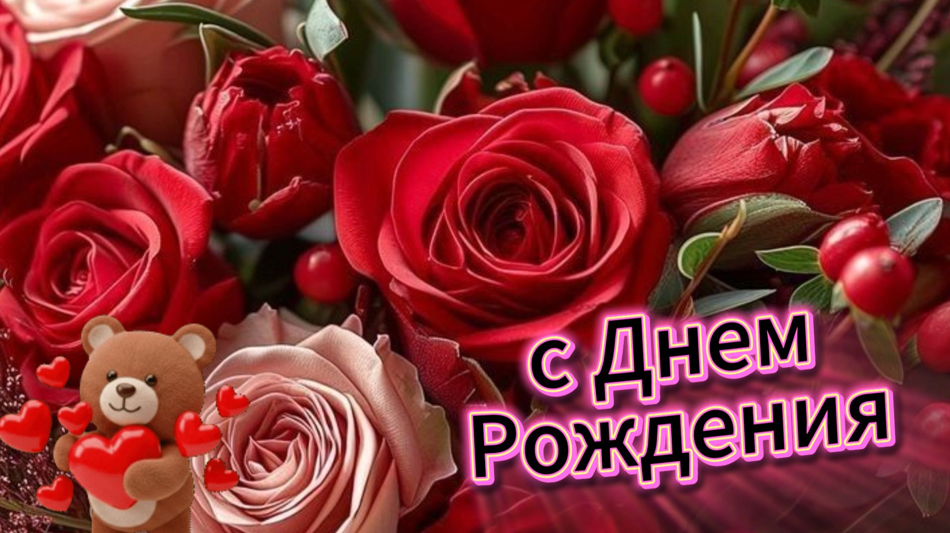 Открытка с днем рождения женщины красивые – анимированное поздравление с музыкой