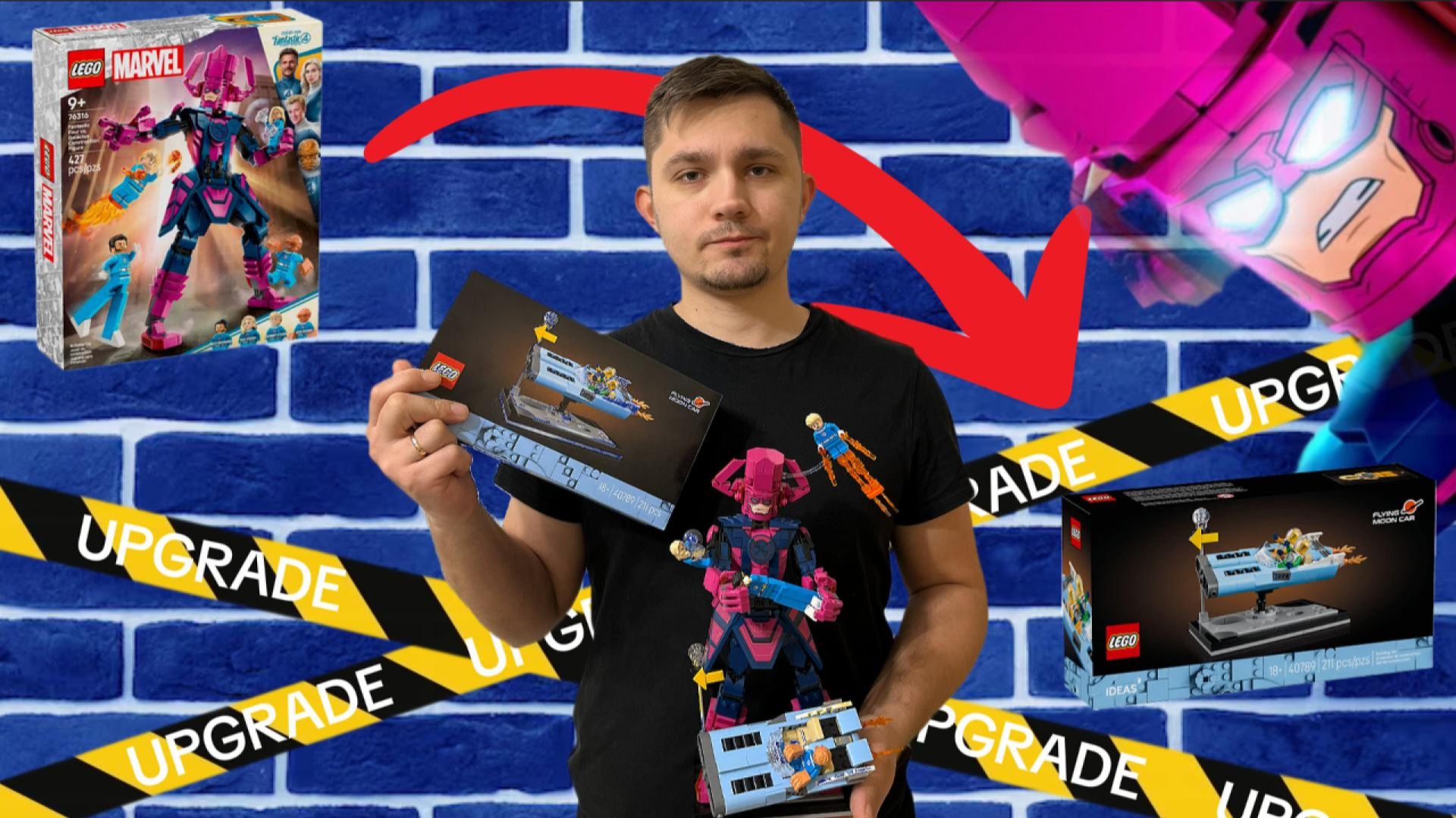 💭УЛУЧШЕНИЕ Upgrade Lego MARVEL Sets Fantastic Four + Moon Car Набора по Фантастической четверке.