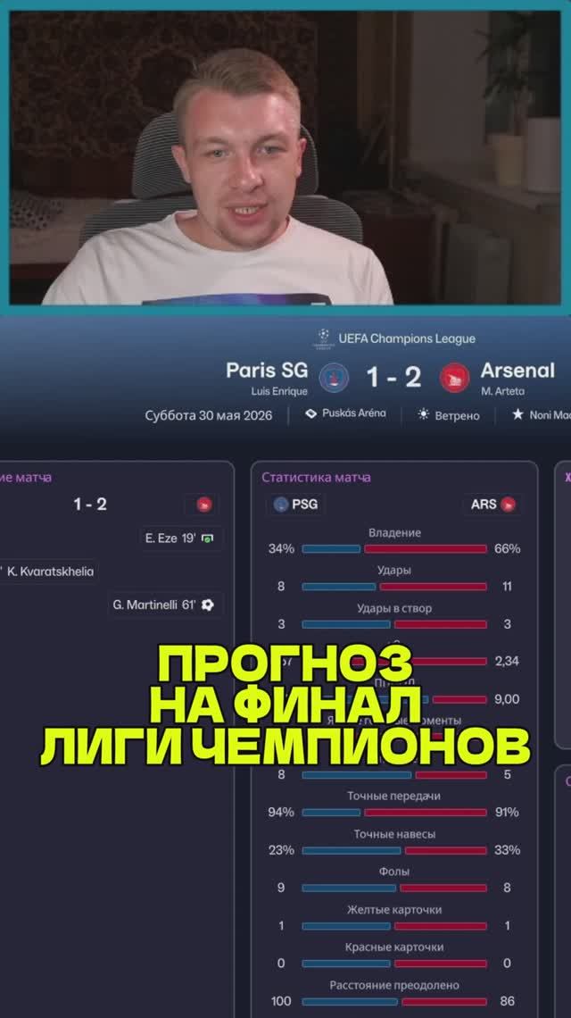 ПРОГНОЗ НА ФИНАЛ ЛЧ ОТ FM26 😱 #shorts #лигачемпионов #финал #псж