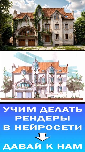Как использовать нейросеть для создания визуализации архитектуры.  #иискусственныйинтеллектрендер