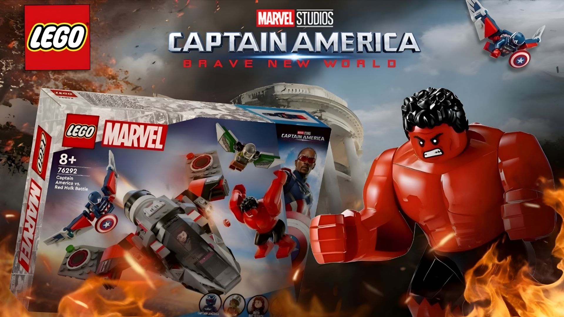💭ОБЗОР Lego MARVEL Captain America vs Red Hulk. Капитан против Красного Халка 76292.