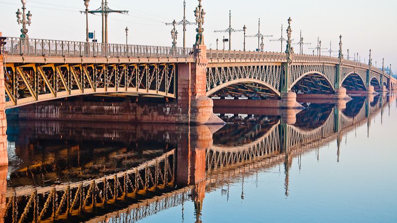 Торжественное открытие Троицкого моста через реку Неву