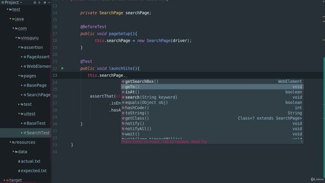 19. Search Test - Refactor
