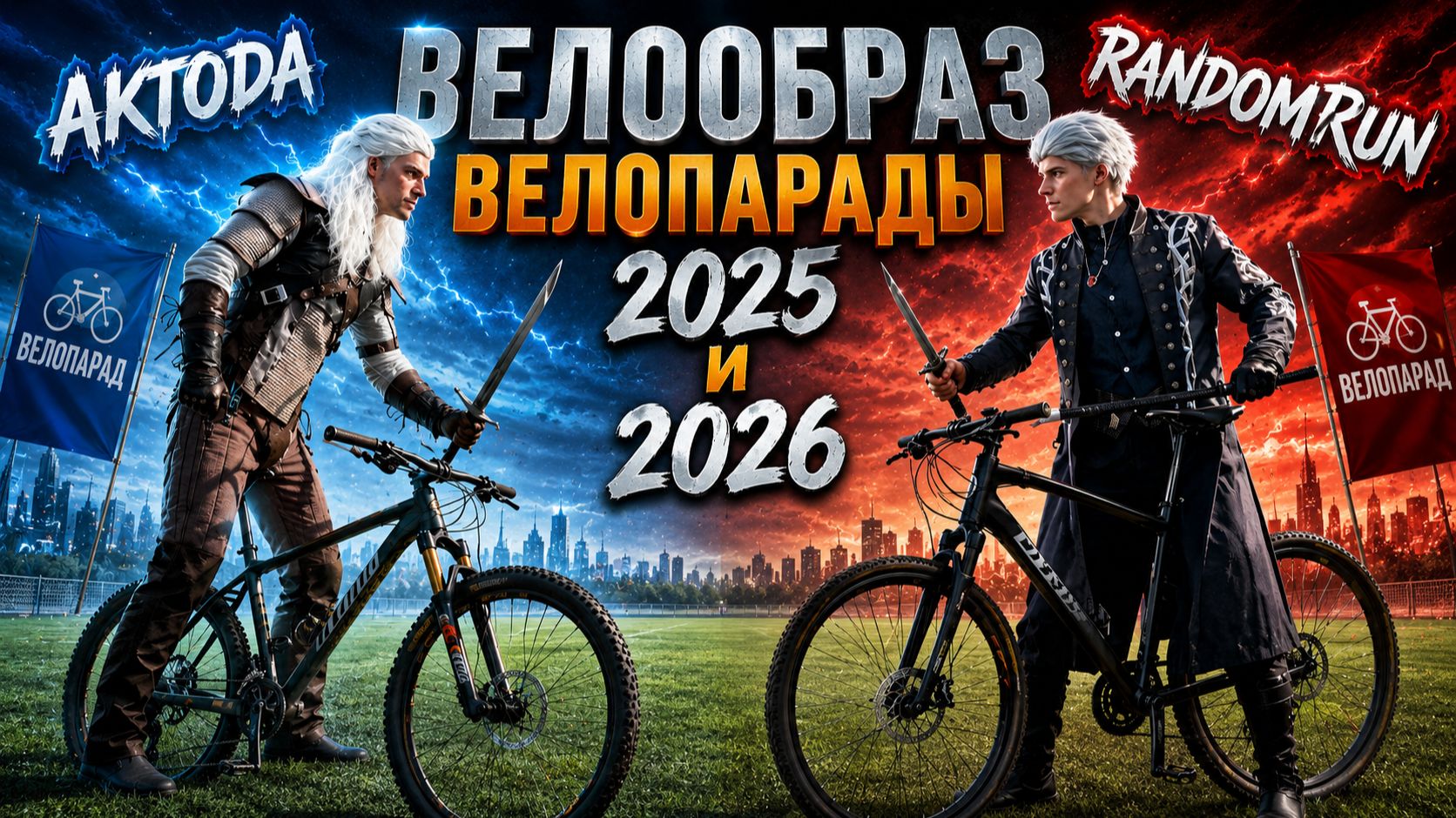 ▷Выступления @aktoda и @random_run1994 на велопарадах 2026 и 2025 годов◁