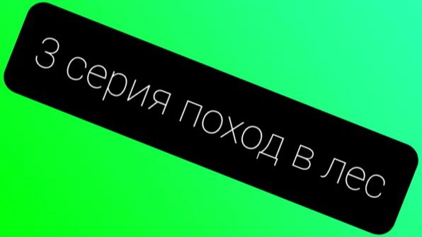 3 серия поход в лес