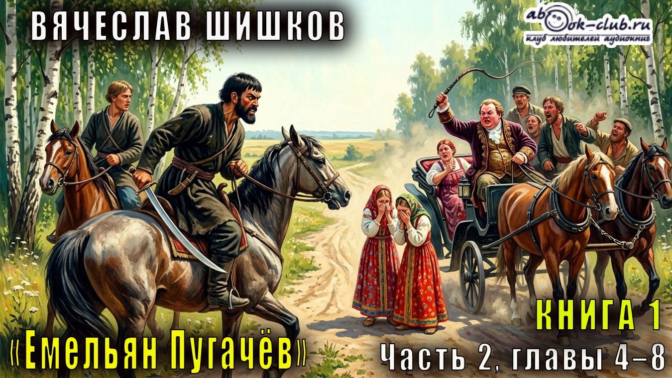 Вячеслав Шишков "Емельян Пугачёв" книга 1 Часть 2, главы 4–8