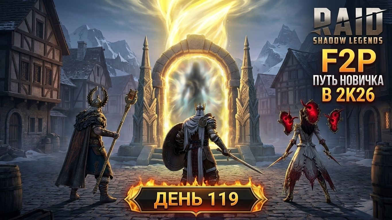 Врываемся в х2 на Сакралы в ожидании коллабы! 119 день. Путь новичка в Raid Shadow Legends в 2K26