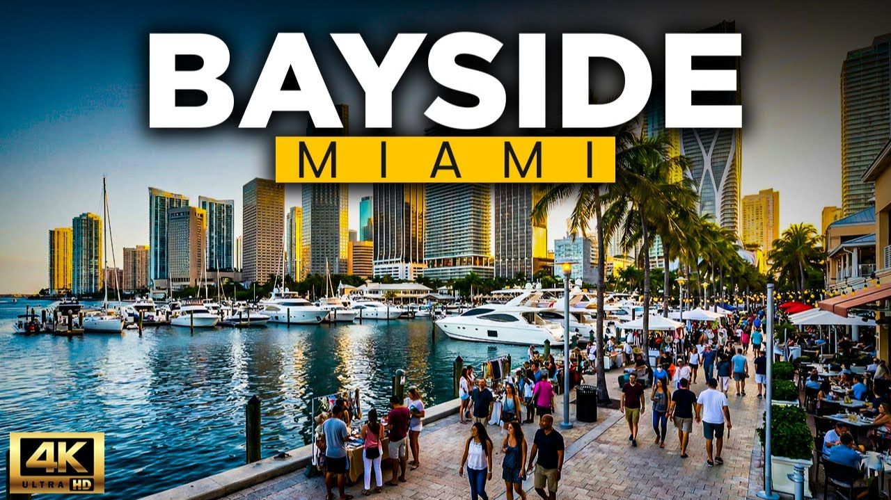 Экскурсия по торговому центру Bayside Marketplace в Майами | Атмосфера набережной и городской шарм.