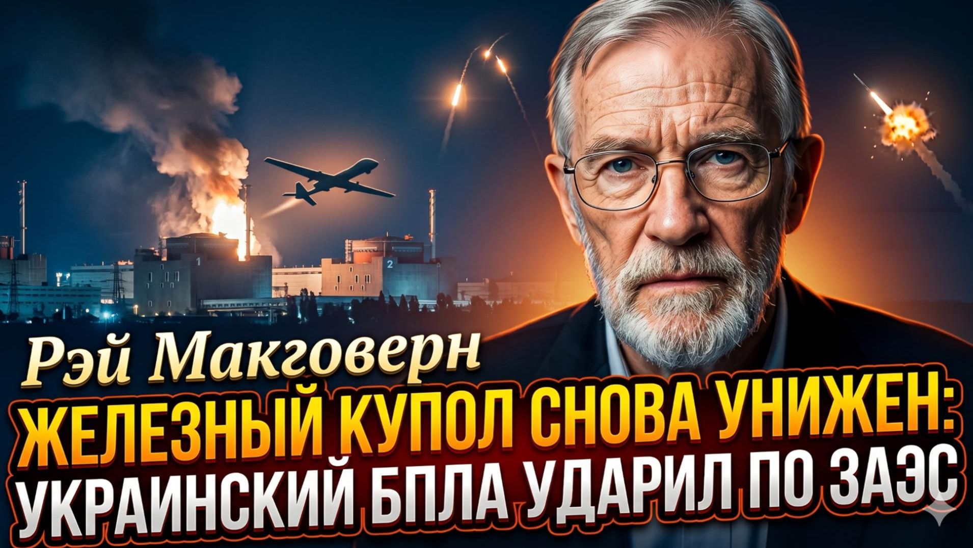 💥Рэй Макговерн | «Железный купол» не спас. Украинский дрон поразил Запорожскую АЭС!