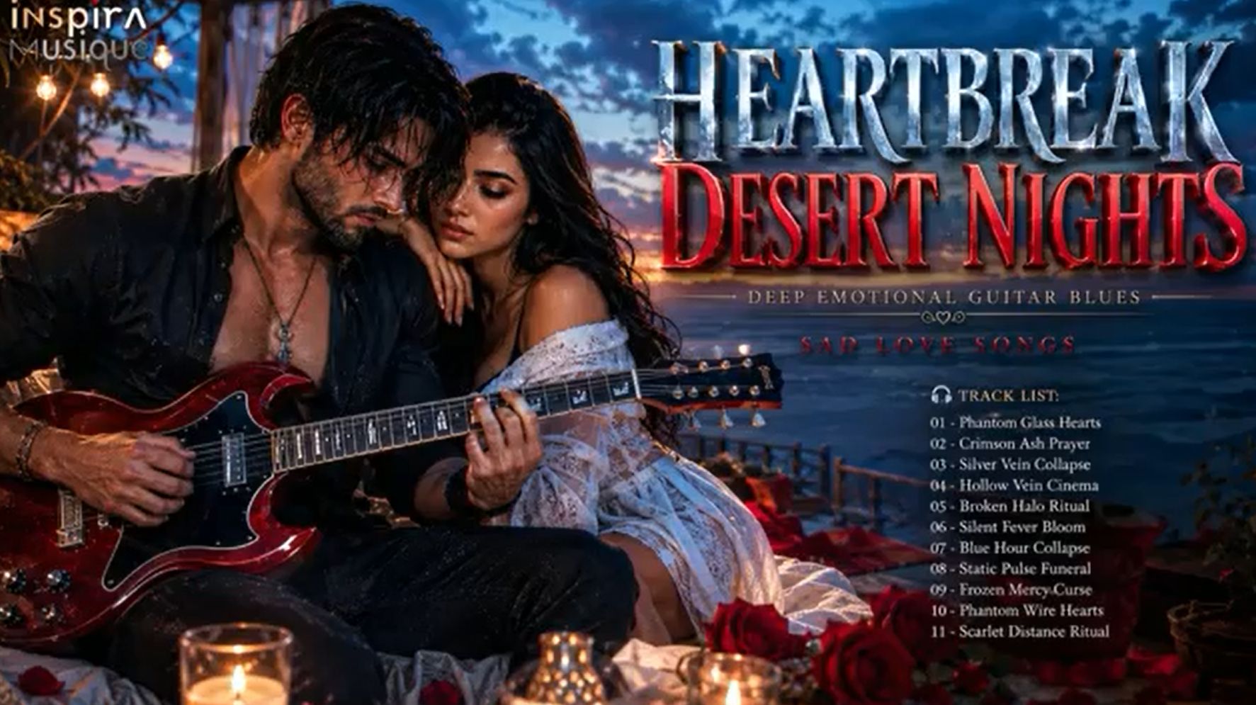 Heartbreak Desert Nights (Album) _ Deep Emotional Guitar Blues _ Sad Love Songs